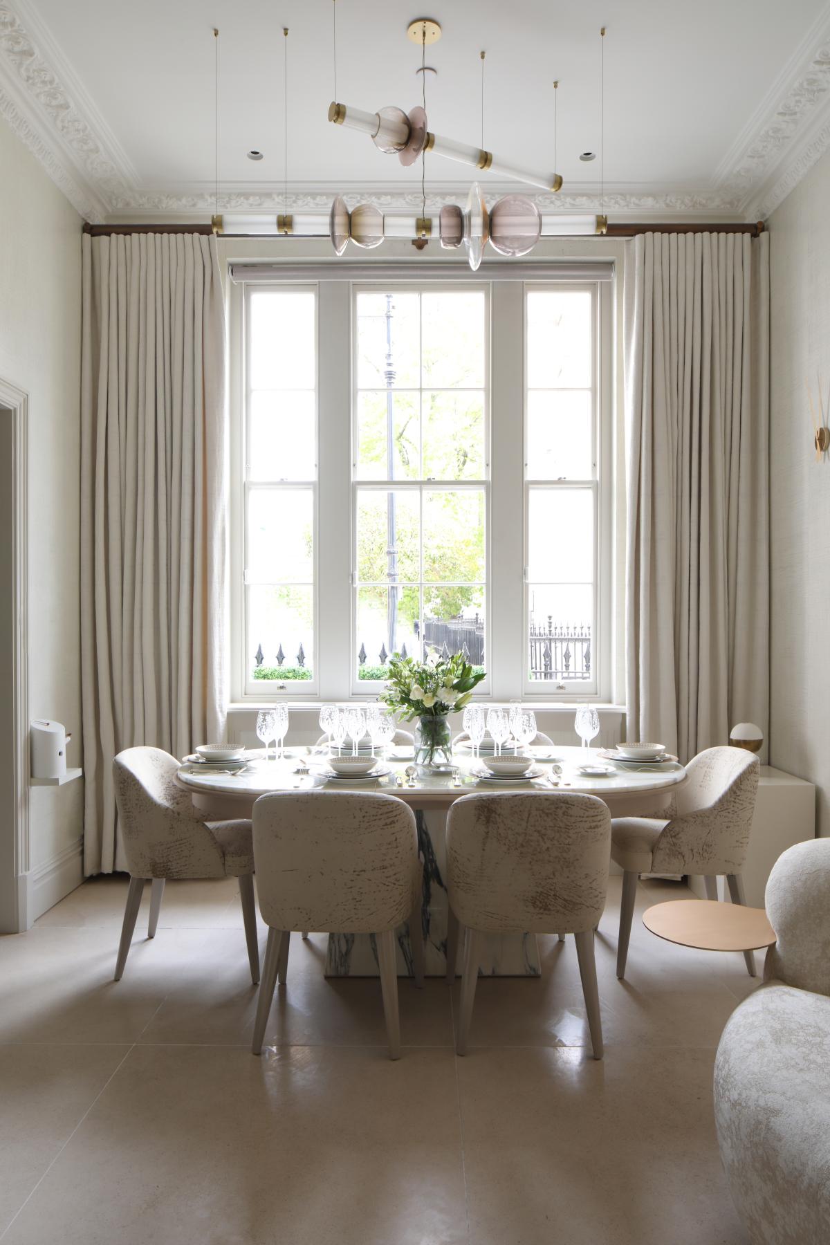 Gold chandeliers in Juliette Byrne's latest project | Gabriel Scott